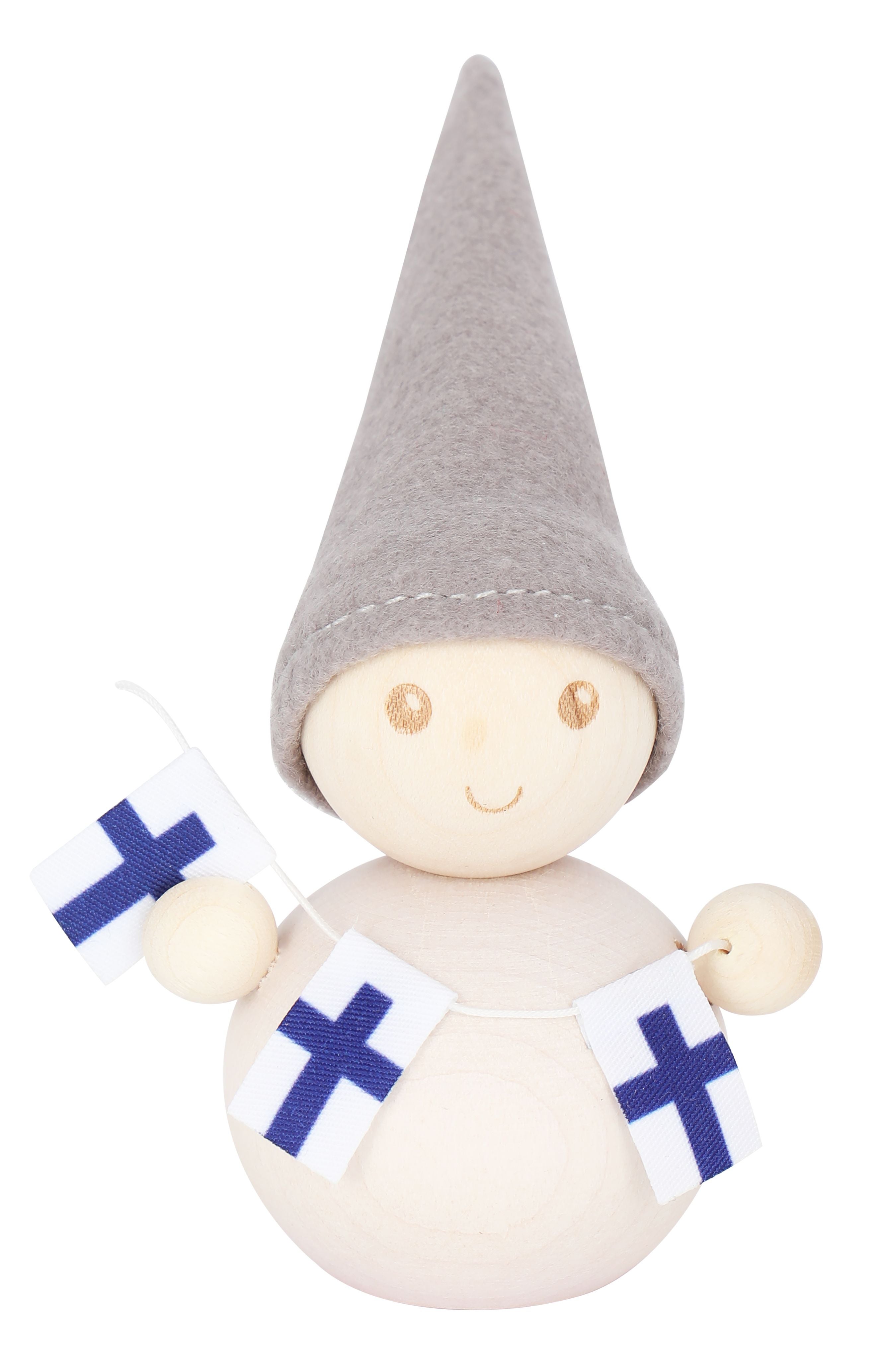 Aarikka Frost Elf FINNISH FLAGS Wooden Table Decor | Finntrade